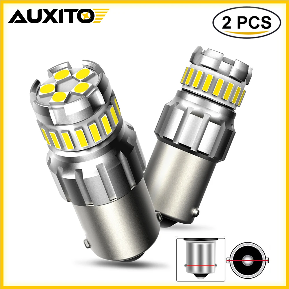 Auxito 2pcs 1156 Ba15s Led Bulb Canbus No Error 7443 W21/5w 7440 W21w T20 1157 T25 3157 Reverse ...
