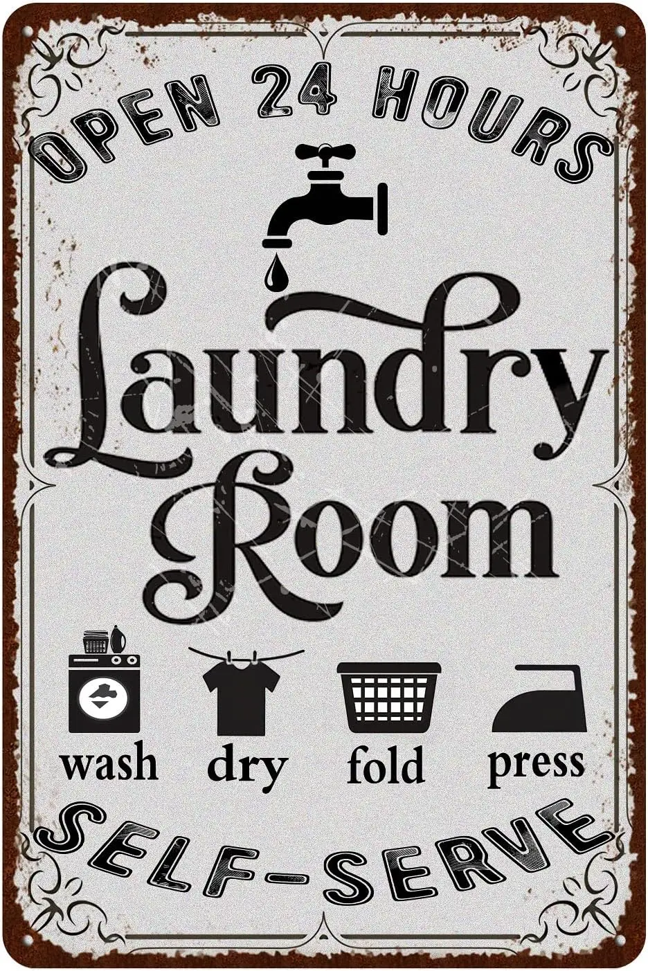 Vintage-Laundry-Room-Signs-Retro-Laundry-Metal-Signs-Bathroom-Wall-Home ...