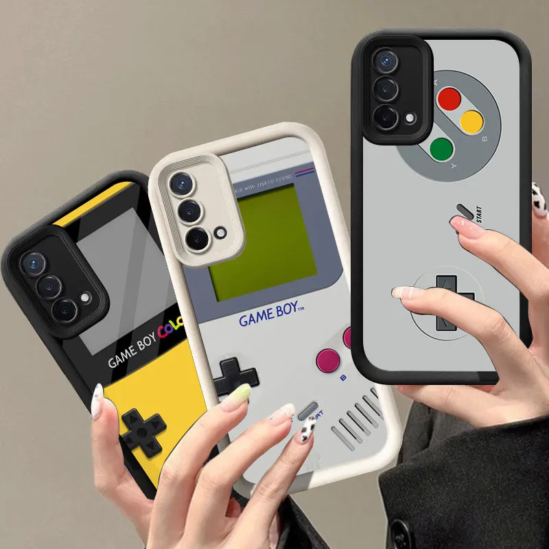 Retro Arcade Style Game Console Phone Case for OPPO A16 (White 01)