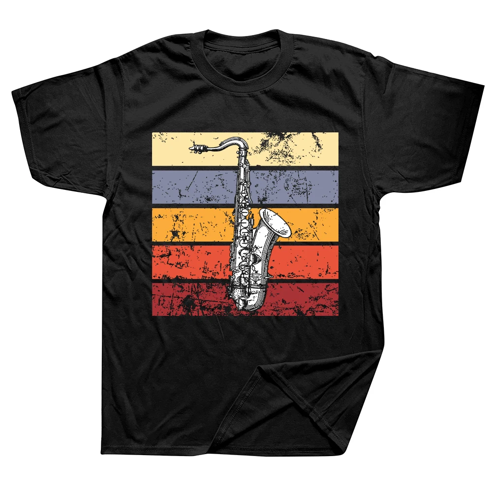 Saxophone Retro Classic Saxophonist Jazz Music T Shirts Graphic ...