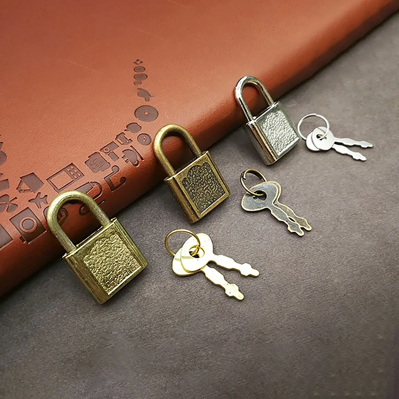 Mini-Retro-Padlock-for-Notepad-Diary-Small-Luggage-Box-Lock-With-Keys ...
