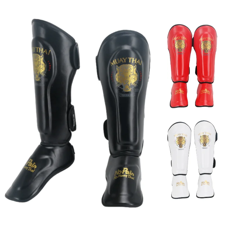 Muay-Thai-Children-S-MMA-Boxing-Shin-Guard-Instep-Leg-Protector-Pads-PU ...