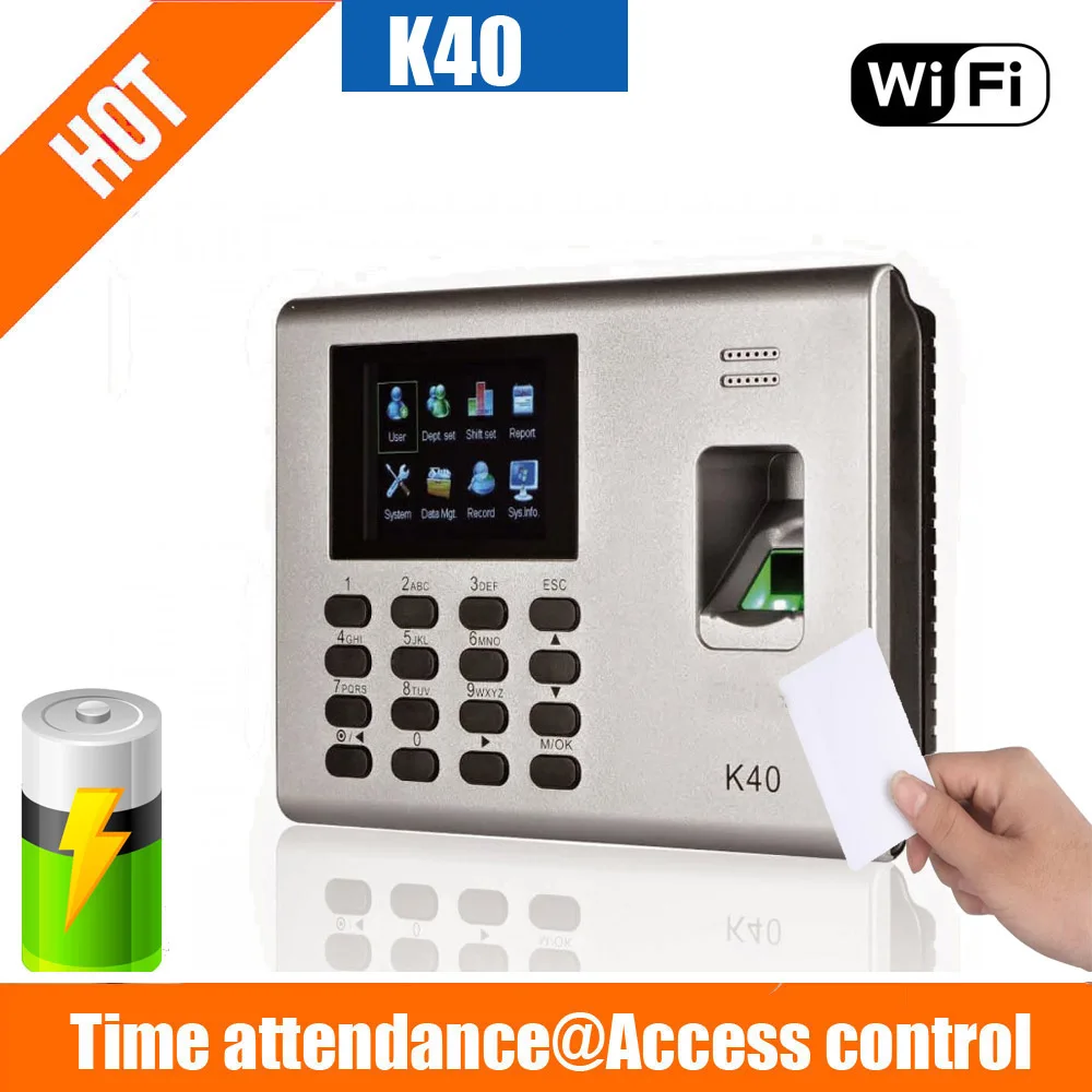 K40 Tcp/ip Usb Biometric Fingerprint Time Attendance System Employee ...