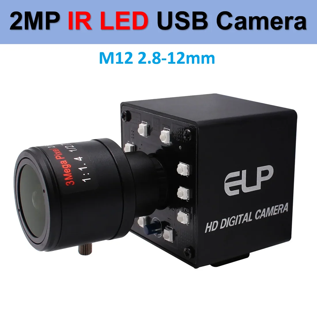 ELP-2MP-Night-Vision-IR-LED-Varifocal-2-8-12mm-Lens-IR-Cut-USB-Camera ...