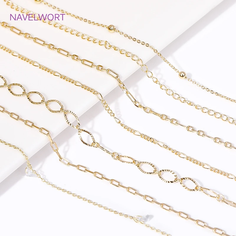 Wholesale-14K-Gold-Plated-Brass-Spool-Chains-Multi-Styles-Metal-Bulk ...