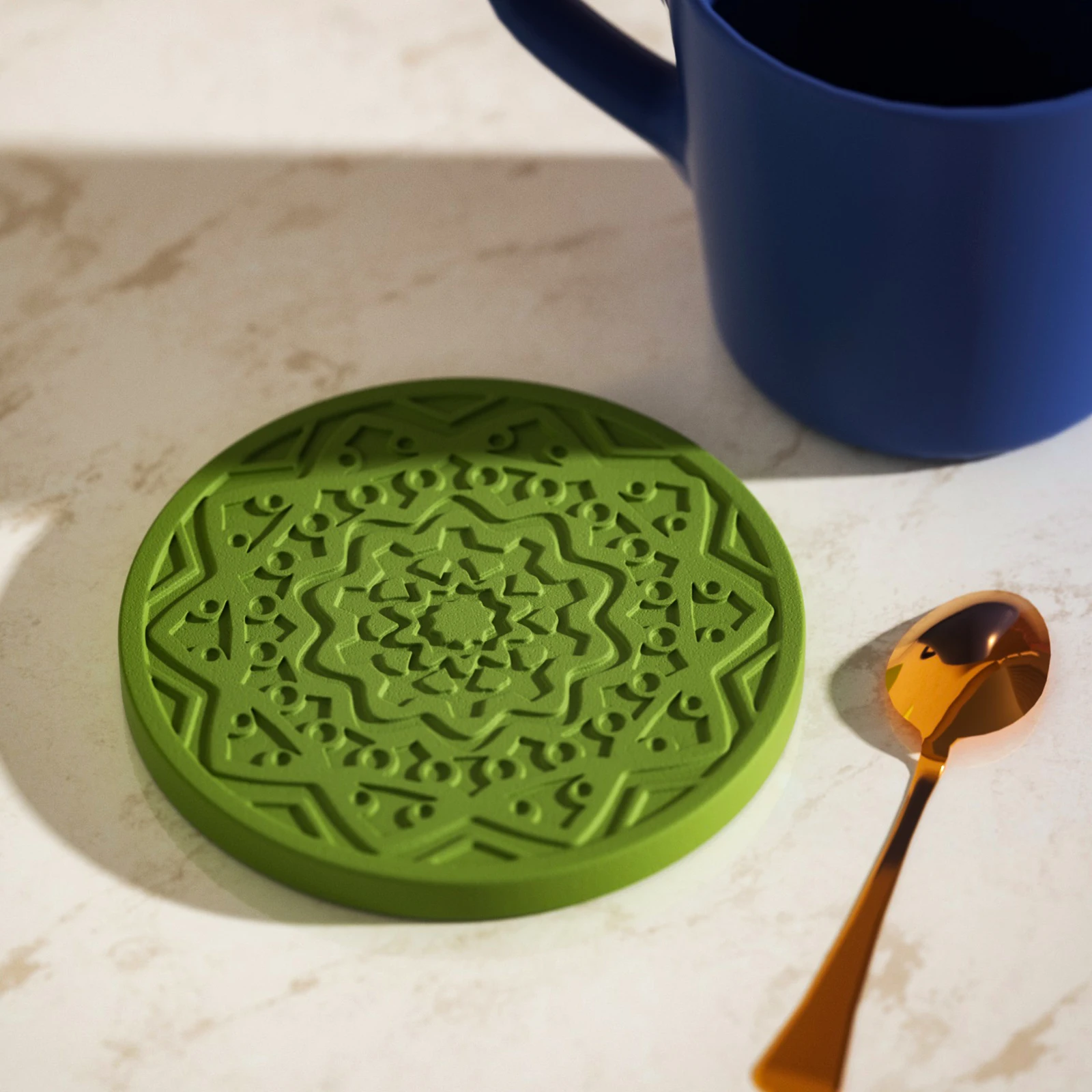Boowan Nicole Coaster Mold Totem Concrete Silicone Mold DIY Round Tray ...