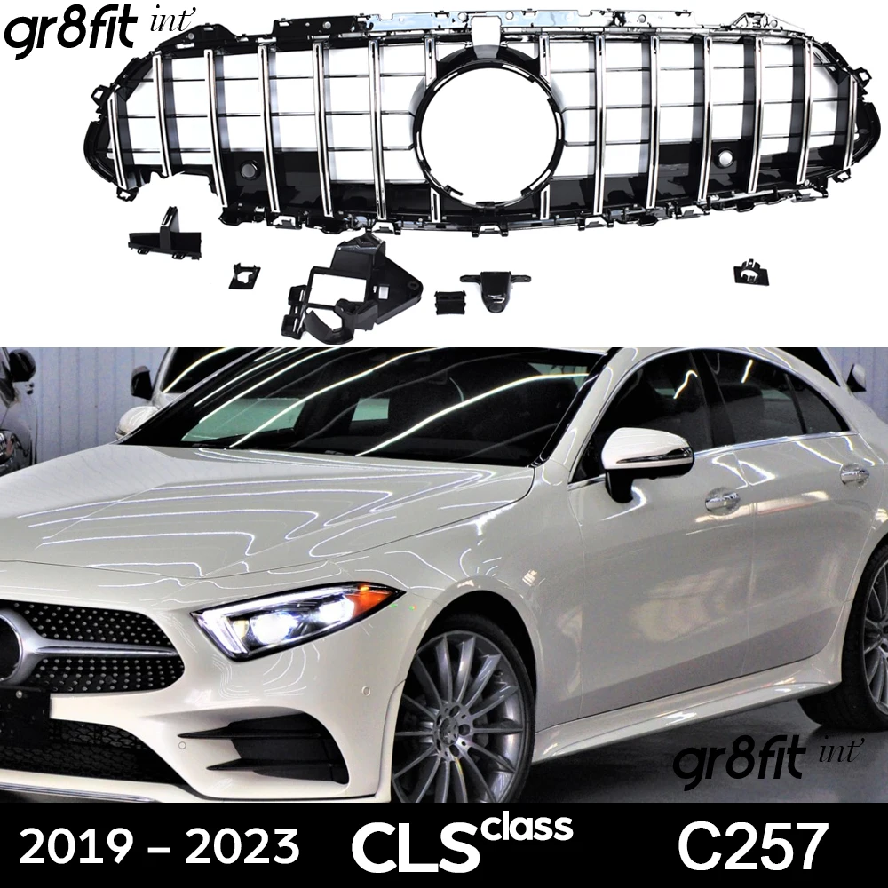 Black Panameircana GT R Style Front Bumper Grill CLS 53 Style Grille ...