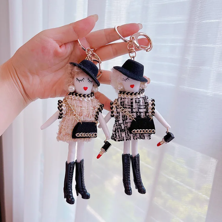 Cute-Plush-Doll-Keychain-for-Women-Girl-Dolls-Pendant-Key-Chain-Bag ...
