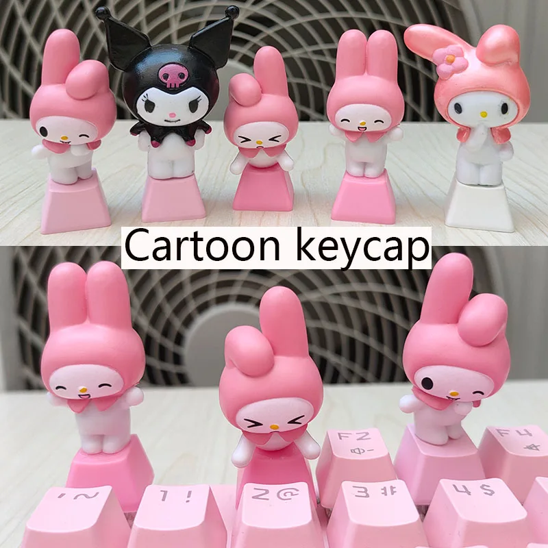 Cartoon-Kawaii-Pink-Cute-Custom-Cherry-Mx-Mechanical-Keyboard-Diy-Anime ...