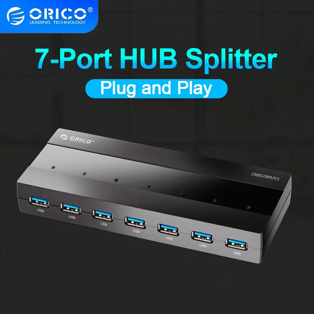 ORICO USB HUB 2.0 Splitter 7-port USB2.0 HUB Hub OTG Adaptador with ...