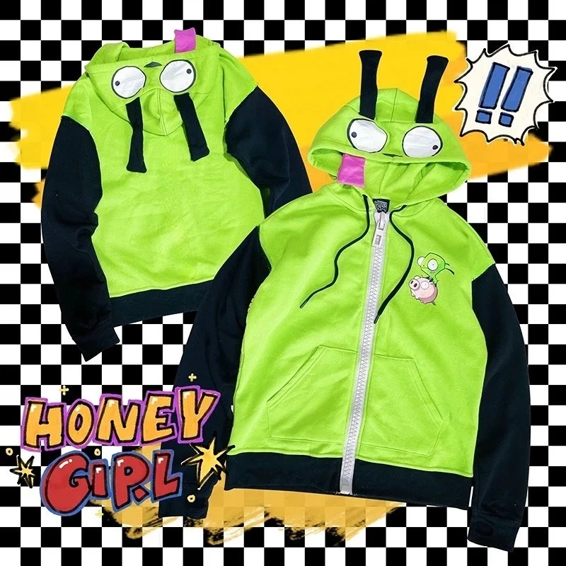 Invader-ZIM-Cosplay-Costume-Alien-ZIM-Gir-Doom-Hoodies-Top-Jacket-Coat ...