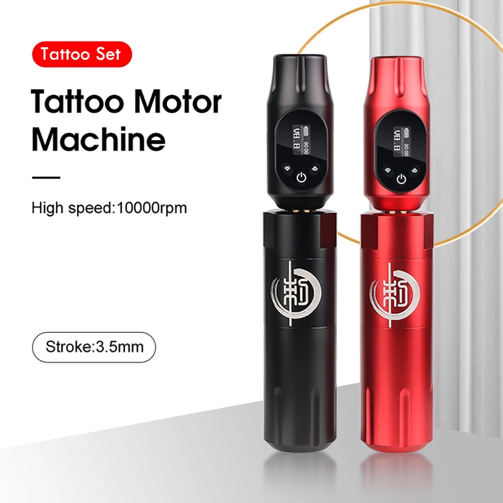 Wireless-Tattoo-Machine-Kit-Complete-Rotary-Tattoo-Gun-Pen-With-2000mAh ...
