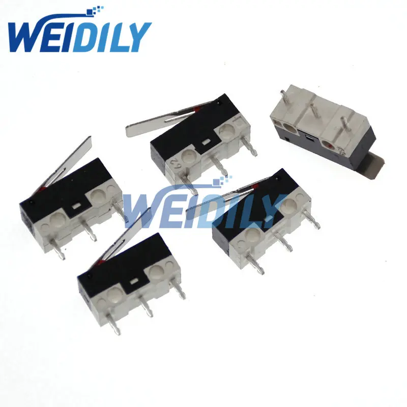 10PCS Micro Switch Push Button Switch With Handle 3 Pin 1A 125V AC Mini ...