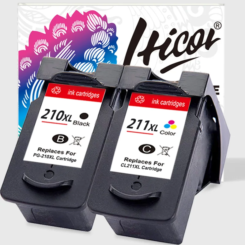 Hicor-For-Canon-PG210-210XL-CL211-211XL-Ink-Cartridge-For-Canon-Pixma ...