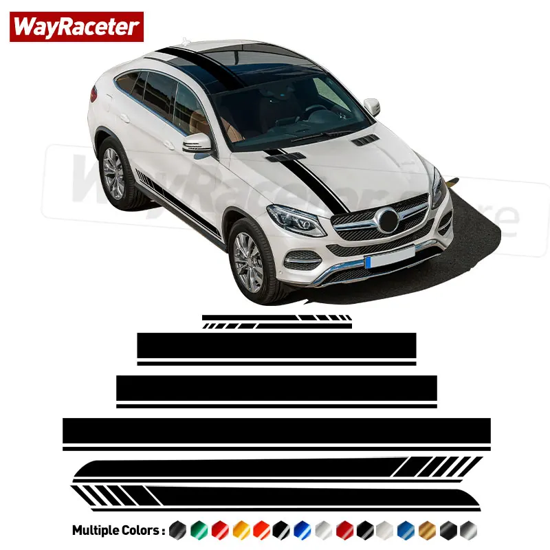 Edition 1 Stripes Sticker Door Side Hood Bonnet Roof Tail Vinyl Decal ...