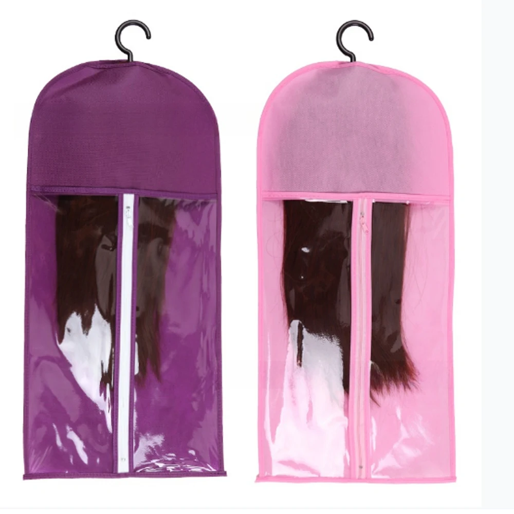 2 Sets 60cm Long Wig Storage Bag Holder Case Hair Extensions Storage ...