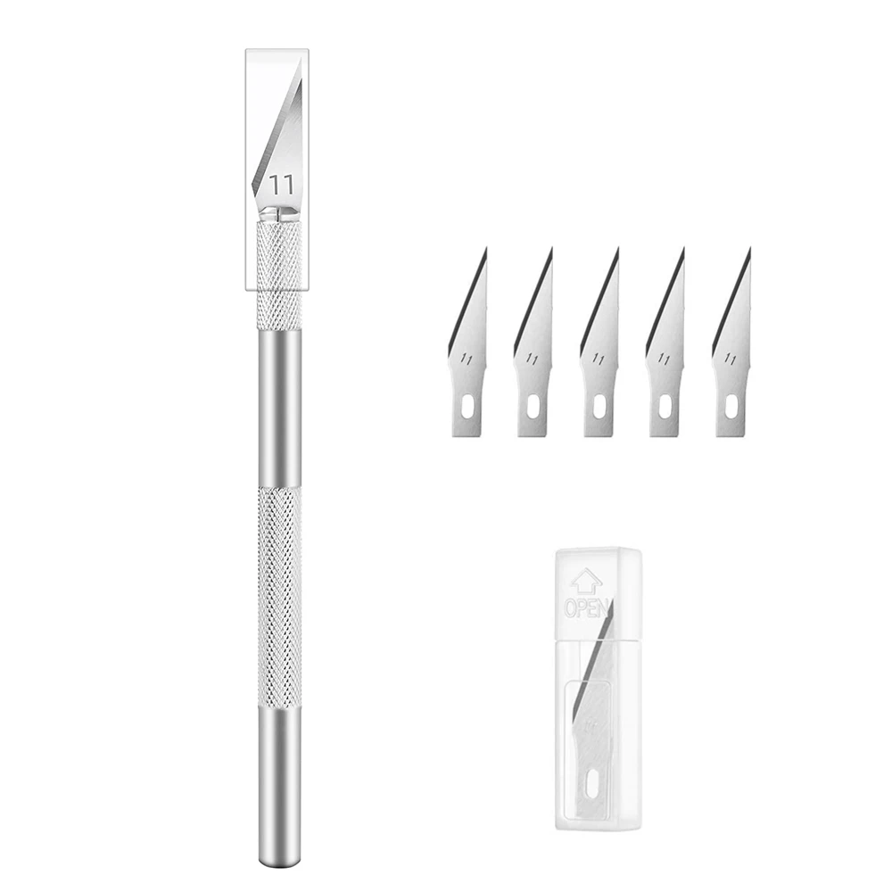 Non-Slip-Metal-Scalpel-Knife-Tools-Kit-Cutter-Engraving-Craft-knives ...