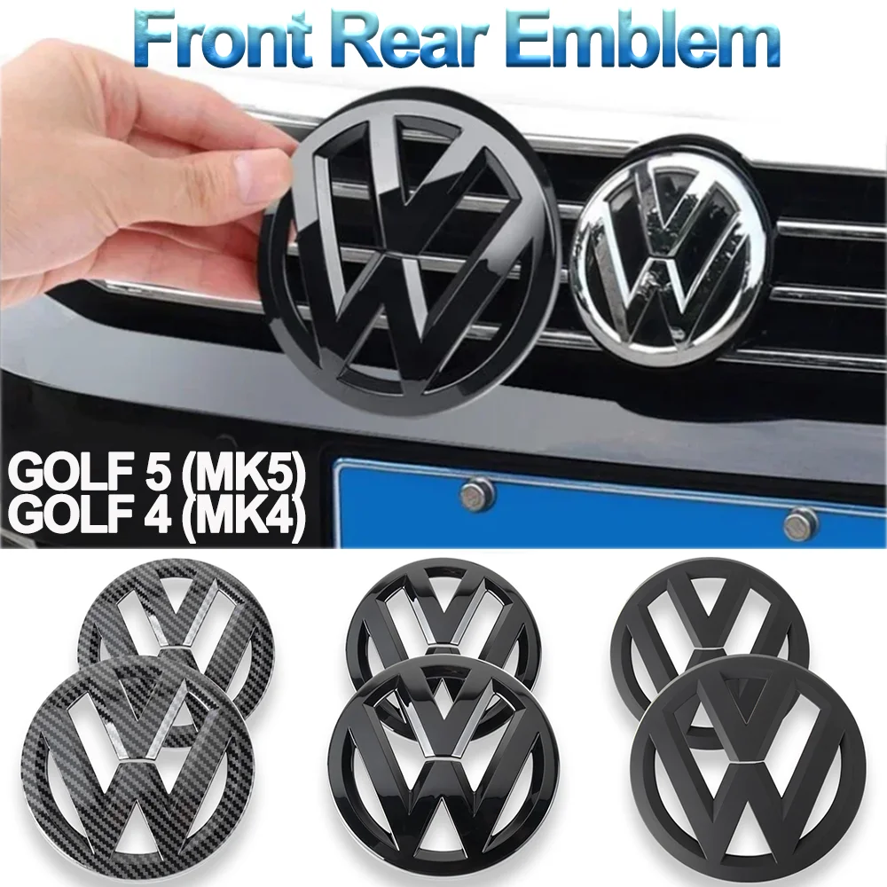 1Set-New-bright-matt-black-Car-Front-Grill-Rear-label-logo-Trunk-Emblem ...