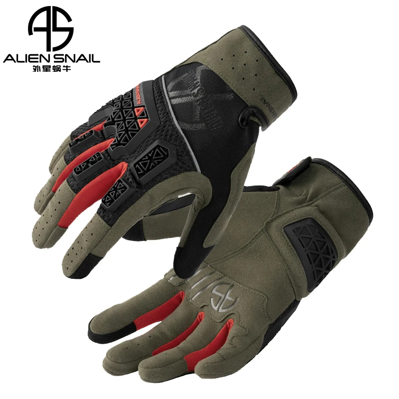 ALIEN SNAIL Motorcycle Gloves Moto Touch Screen Breathable Off-road ...