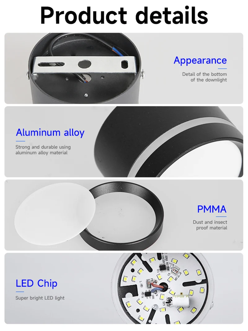 SPOTS,Type D White-15W-Warm light--Spot lumineux Led pour le plafond ...