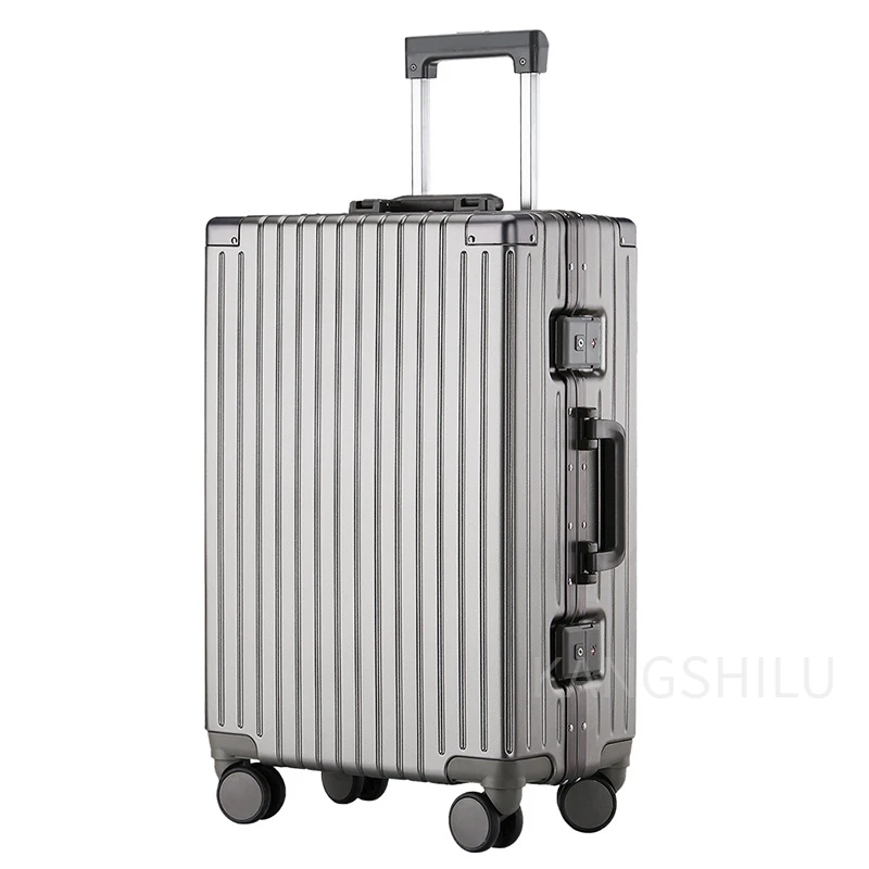 New-Travel-Suitcase-On-Wheels-Large-Size-Case-Aluminum-Frame-20-24-Inch ...
