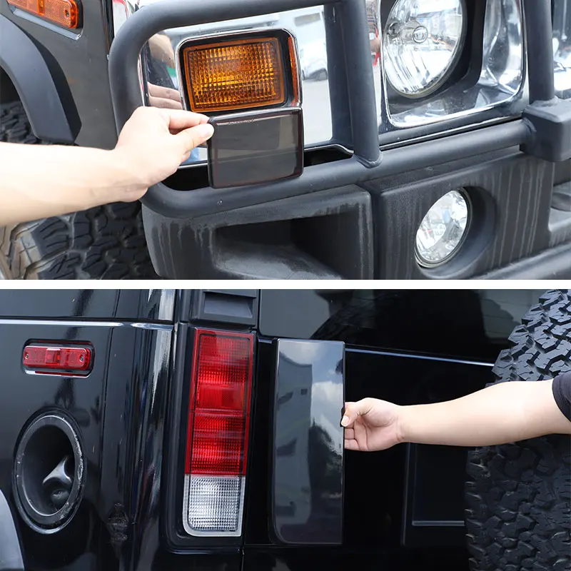 For-Hummer-H2-2003-2009-car-styling-ABS-blackened-Car-Front-Turn-Signal ...