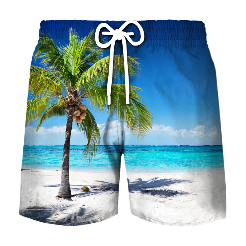 Coconut-Tree-Graphic-Surfing-Board-Shorts-Pants-Men-3D-Print-Tropics ...