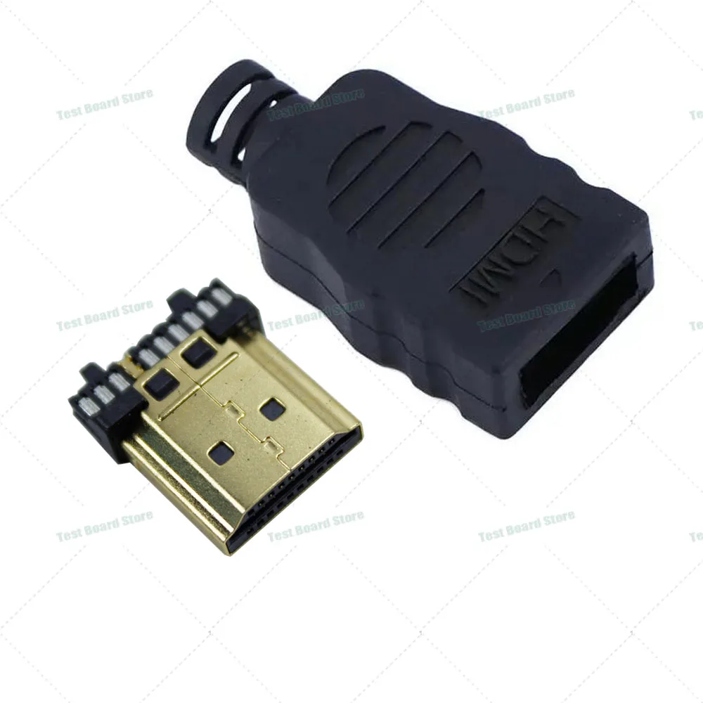 1Set-HDMI-gold-plated-soldered-male-HDMI-terminal-connector-with ...