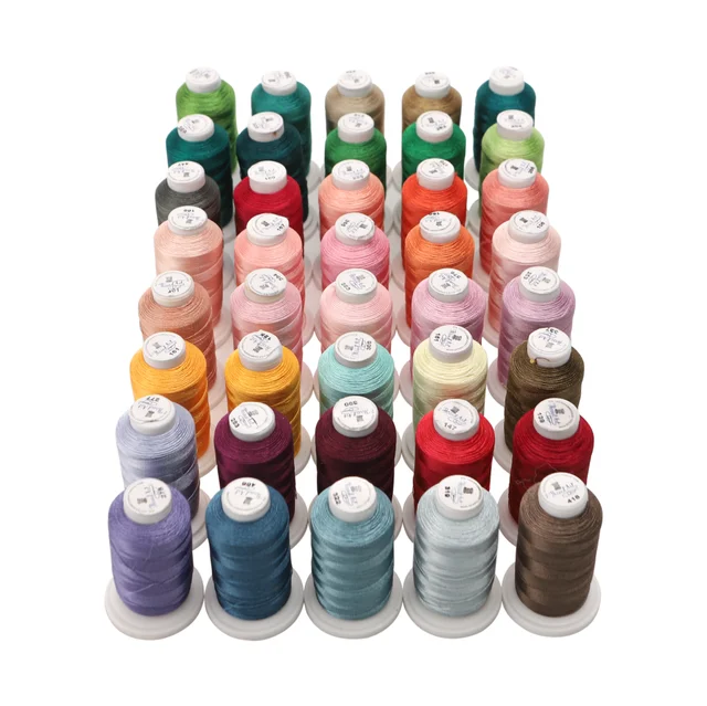 40 Vivid Pastel Colors Set Premium 120D/2 Polyester Embroidery Thread ...