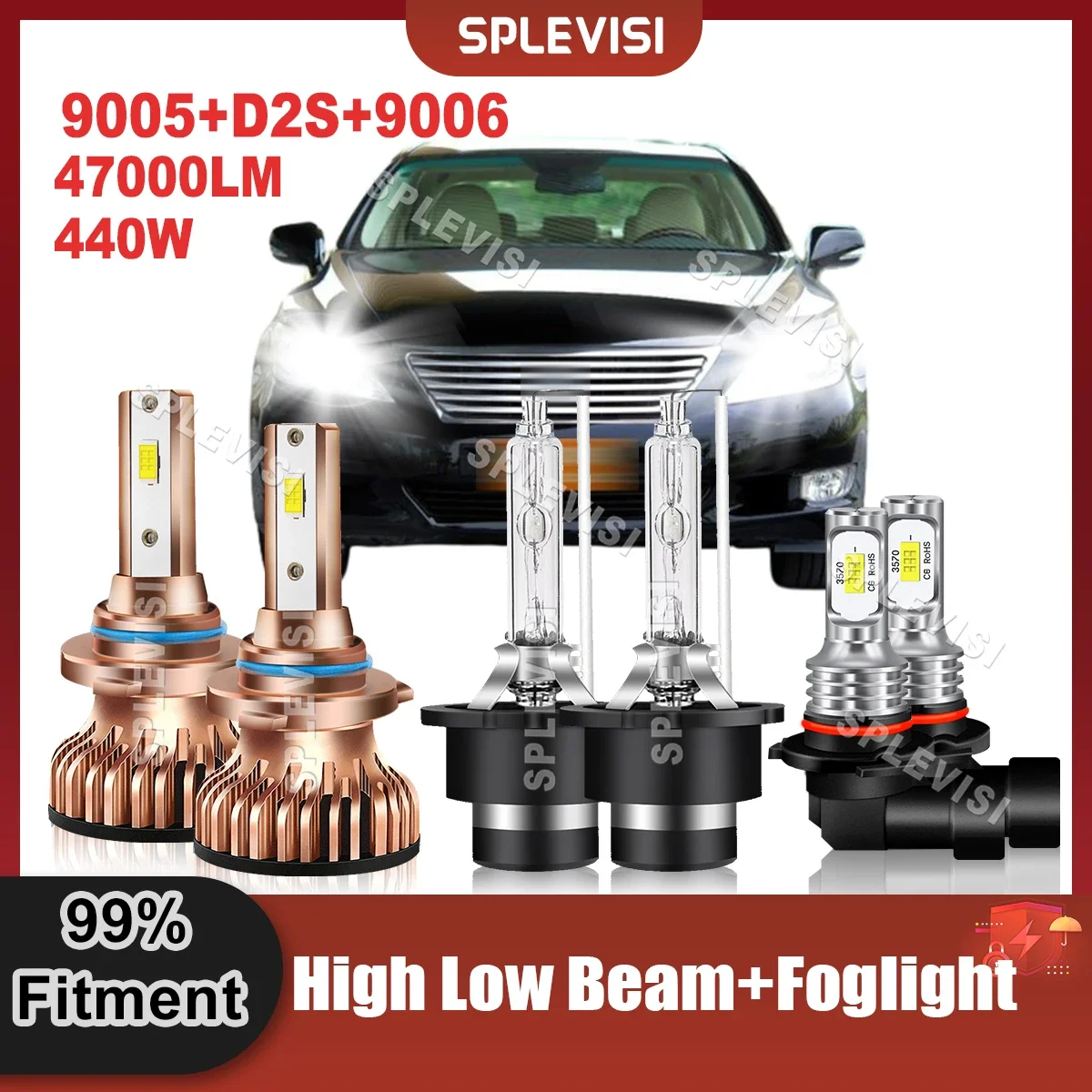 Car-Light-Bulbs-LED-Headlight-9005-High-Beam-D2S-Xenon-Low-Lamp-9006 ...