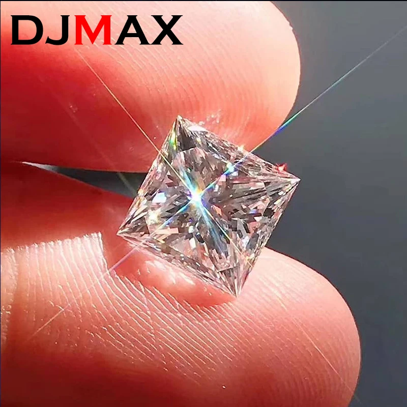 DJMAX-Rare-Princess-Cut-Moissanite-Loose-Stone-0-35-10ct-Super-White ...