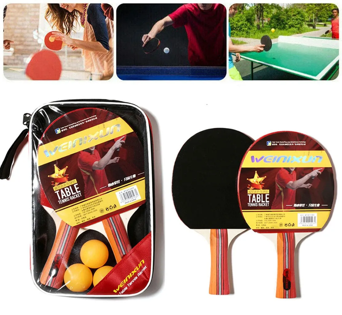Table-Tennis-Rackets-Professional-Table-Tennis-Racket-2pcs-Paddle-Bat ...