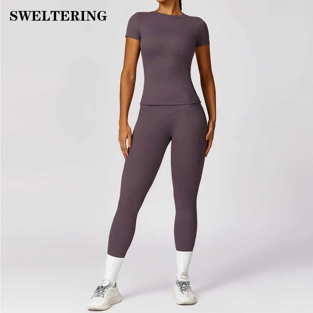 2 Pieces Athletic Wear Yoga Set Women Workout Sportswear Gym Clothing ...