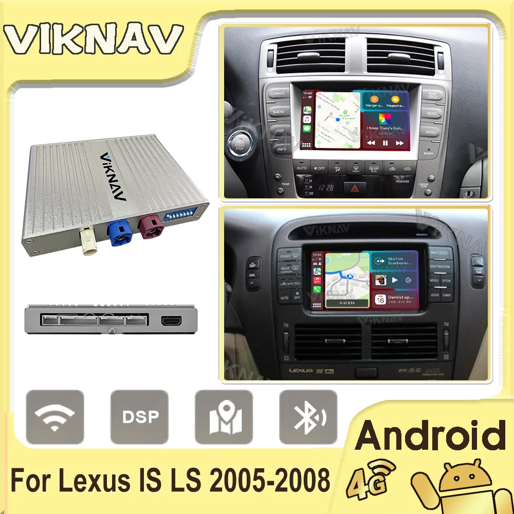 GPS-Navigation-Decoder-Box-For-Lexus-IS-LS-2005-2008-Android-Auto-Linux ...