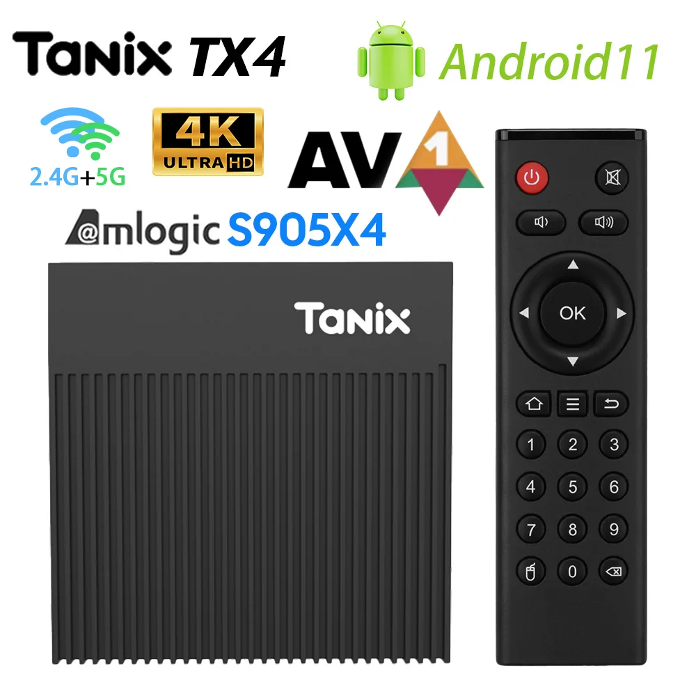 Tanix X4 Android 11.0 Smart Tv Box Amlogic S905X4 AV1 4Gb Ram 32Gb/64Gb ...