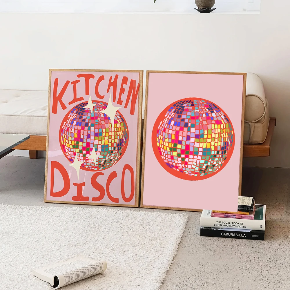 Colourful-Kitchen-Disco-Ball-Poster-Rainbow-This-Kitchen-is-for-Dancing ...