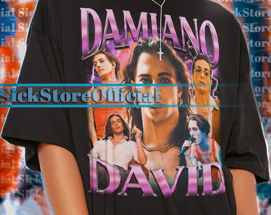 DAMIANO-DAVID-Vintage-Shirt-Damiano-David-Homage-Tshirt-Damiano-David ...