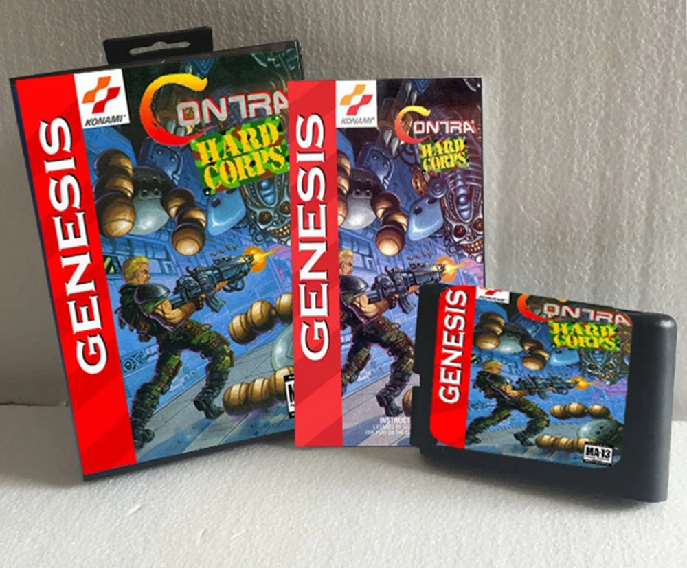 Hot-Sale-Contra-The-Hard-Corps-With-US-Box-And-Manual-Book-16Bit-MD ...