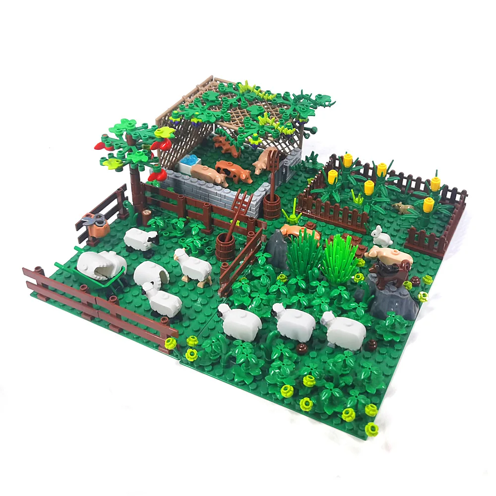Sheepfold-Grassland-Long-Haired-Sheep-Goat-Pigsty-Farm-Ranch-Scenes-MOC ...