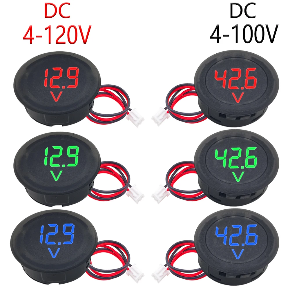 DC-4-100V-LED-Digital-Display-Circular-Two-wire-Voltmeter-DC-Digital ...