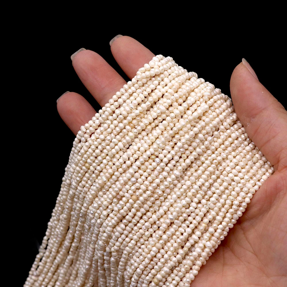 Natural Freshwater Pearls Beads 3 4mm Potato shaped Matte Pearl Beads ...