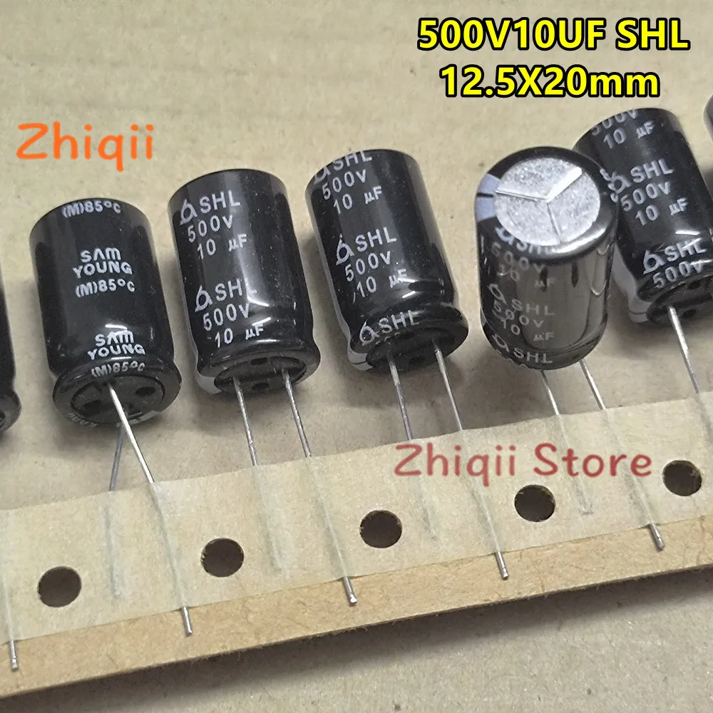 10pcs-20pcs-500V-10uF-Korea-SamYoung-SHL-500V10UF-12-5x20mm-capacitor ...