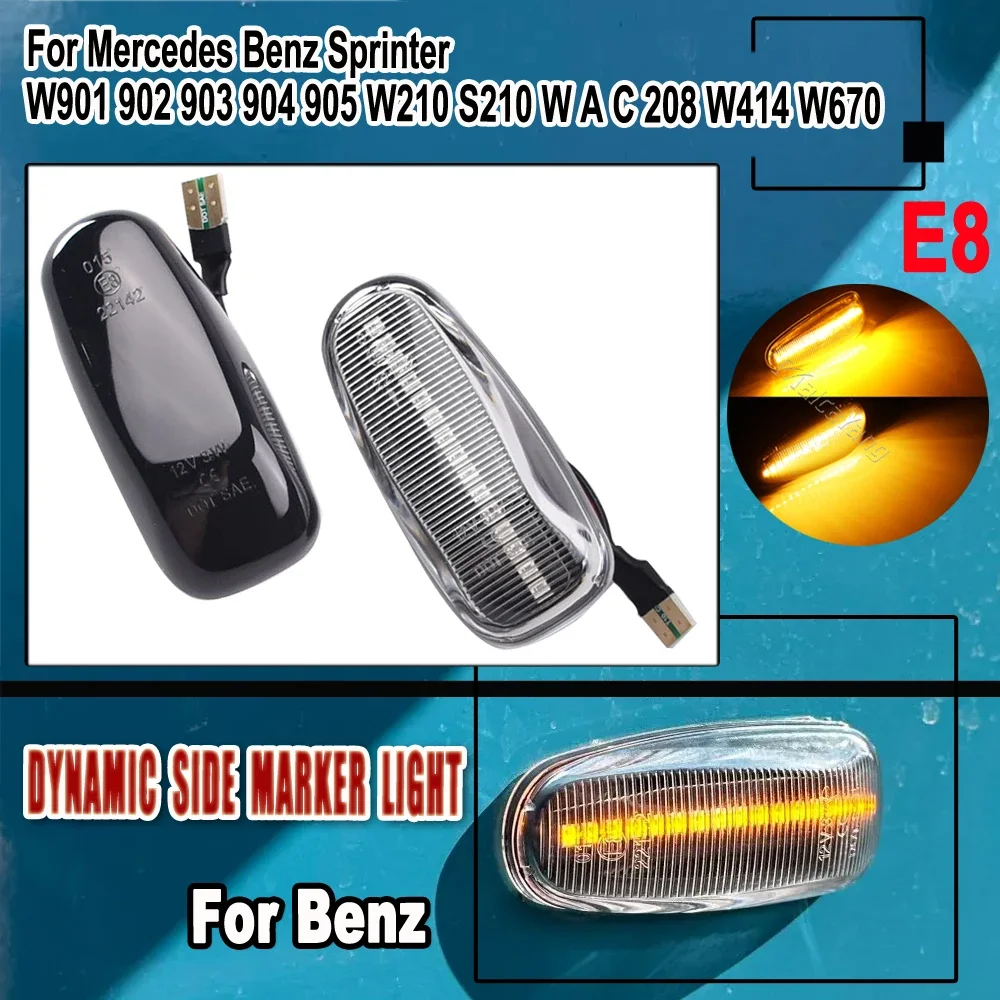 Flowing LED Side Marker Dynamic Turn Signal Light Repeater Panel Lamp ...