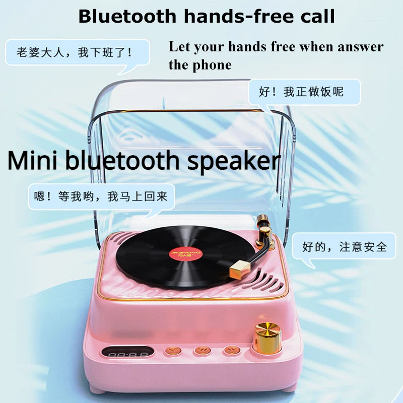 Mini-Bluetooth-Handsfree-Retro-Vinyl-Record-Player-Portable-Speaker-FM ...