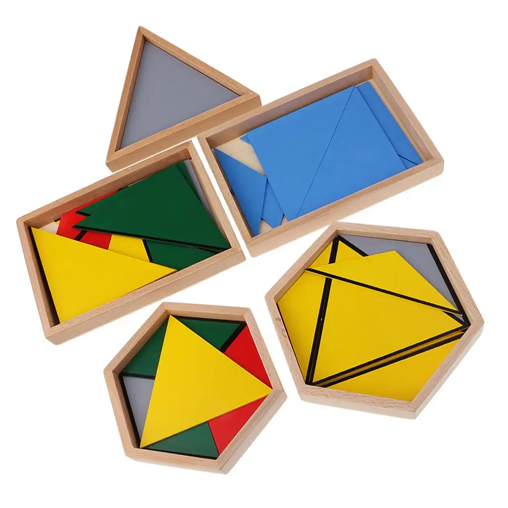 Montessori Constructor Triangle Building Maths Educational Game Set for ...