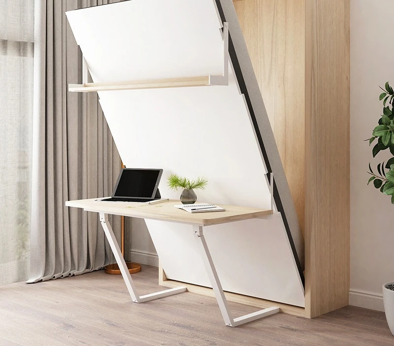 Multifunctional invisible bed Double layer table Invisible wall bed ...