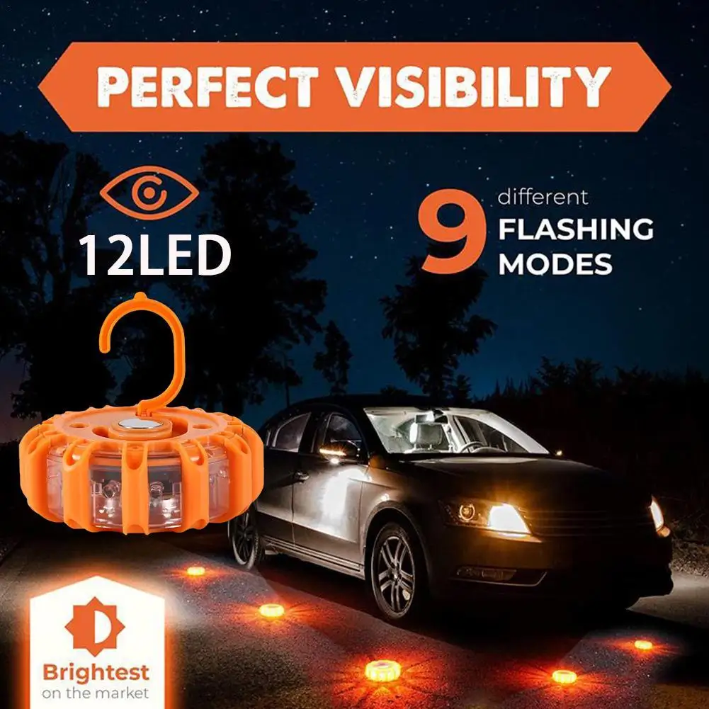 LED-Road-Flares-Safety-Flashing-Warning-Light-Roadside-Flare-Emergency ...