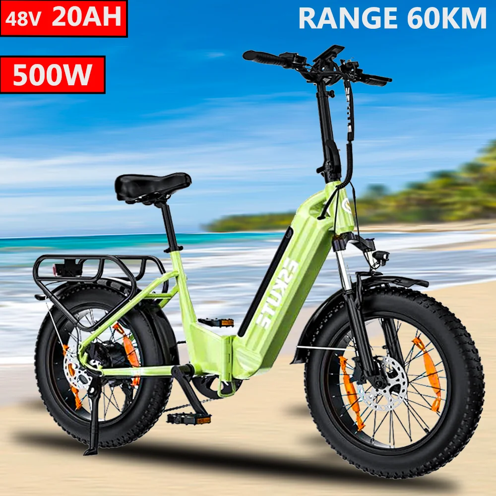 25AH-Folding-Bike-Electric-Bike-with-20-Inch-Fat-Tire-500W-Bafang-Motor ...