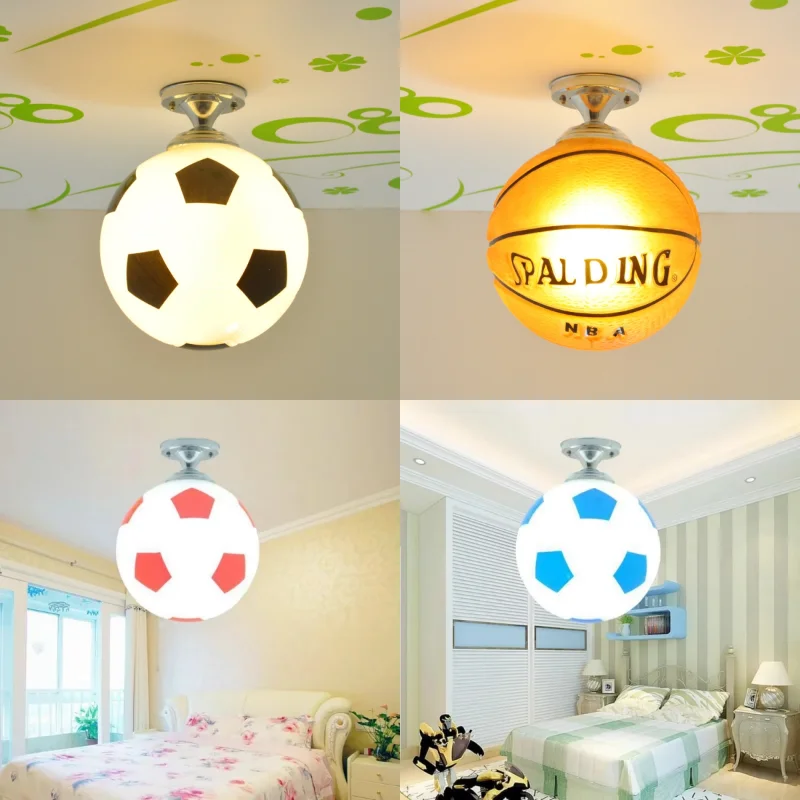 Children's Room Ceiling Light Creative Soccer Bedroom Aisle Led Eye ...