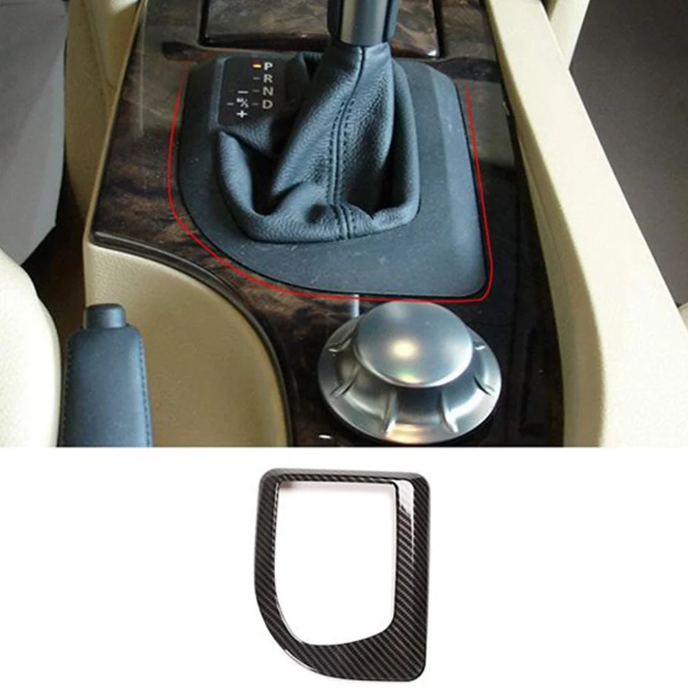 ABS-Carbon-Fiber-Car-Gear-Shift-Panel-Frame-Trim-Cover-for-BMW-5-Series ...